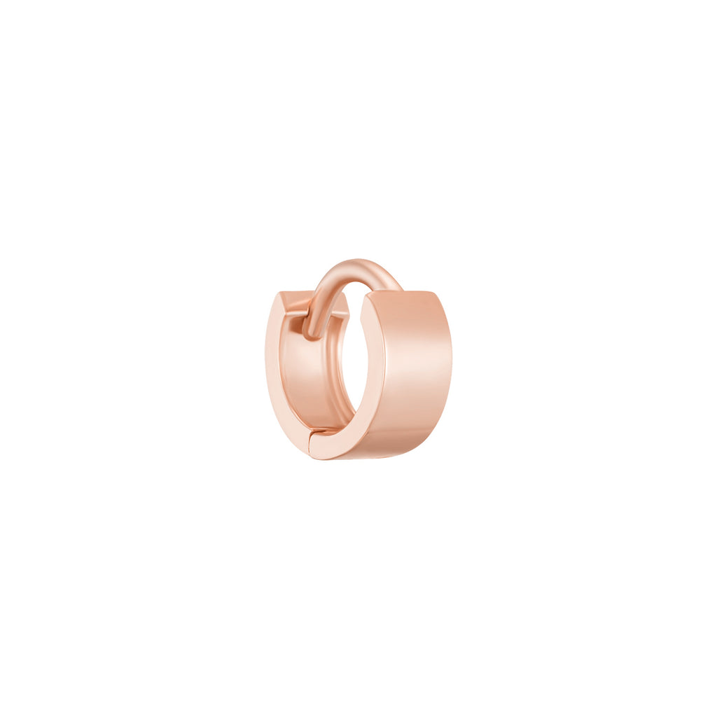 18 Gauge Wide Cartilage Huggie Hoop 14K Gold | Musemond
