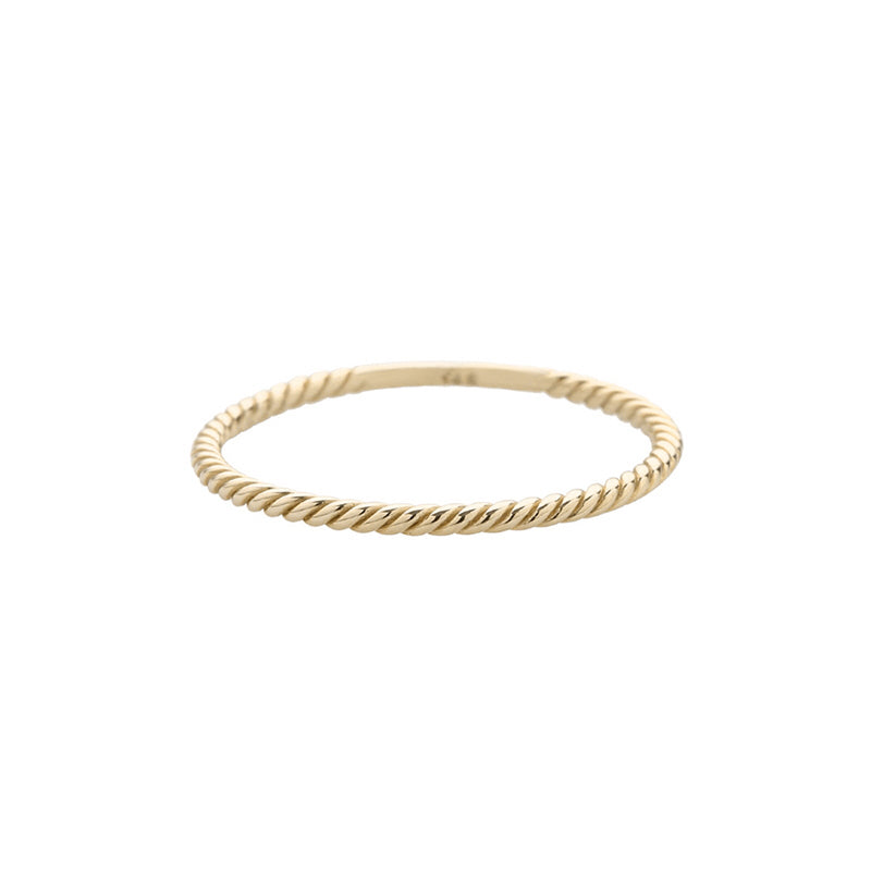 Twist Stacker Ring 14K Gold | Musemond