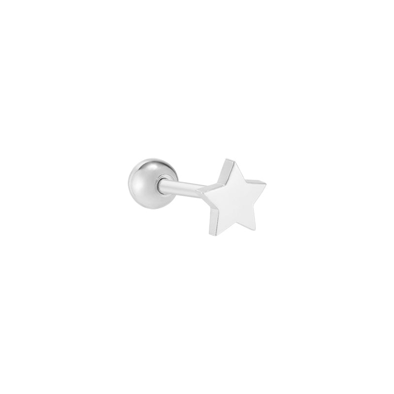 4mm Flat Tiny Star Piercing 14K Gold | Musemond