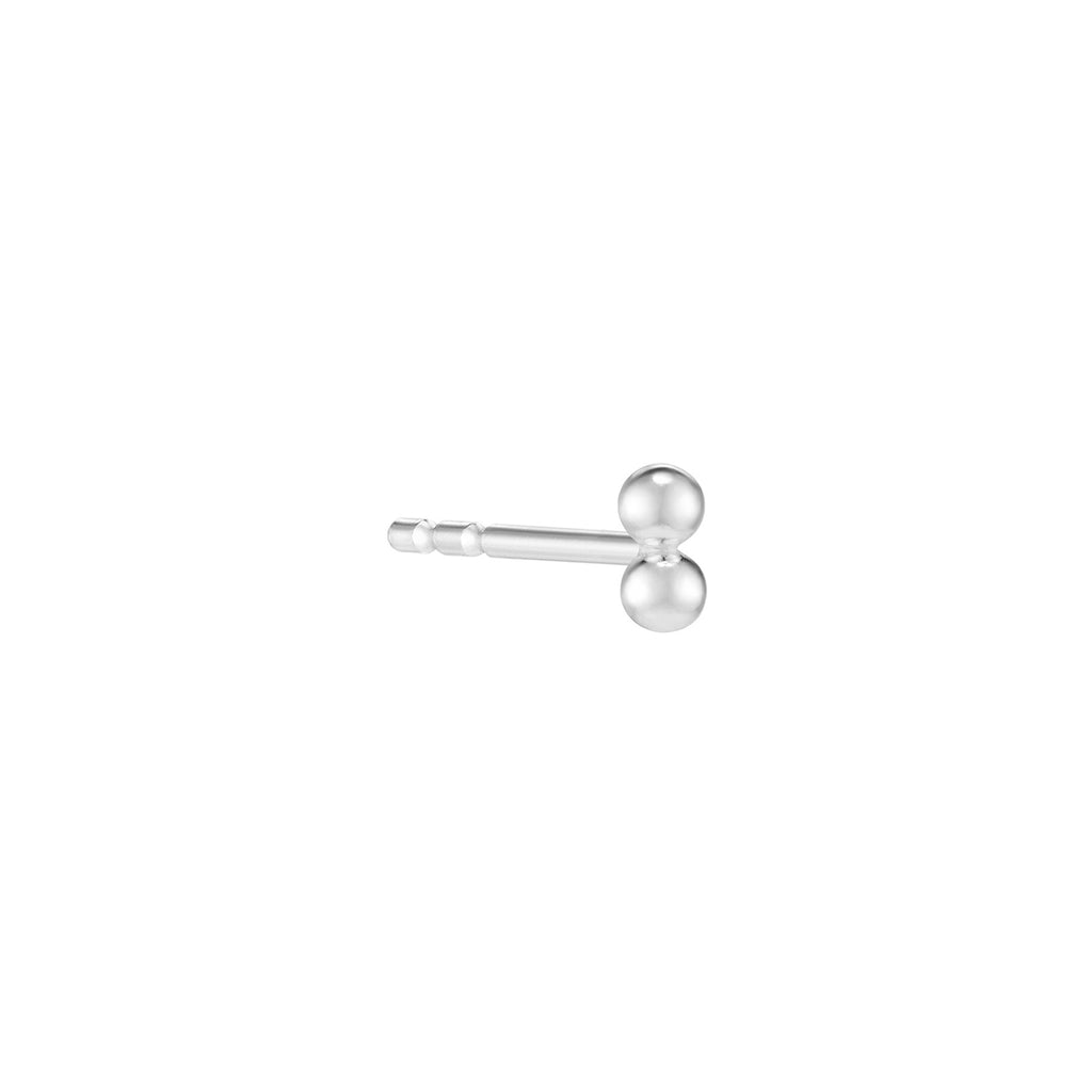 Double Dot Stud Earring 14K Gold | Musemond