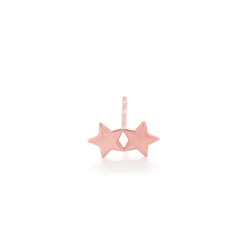 Double Star Stud 14K Gold | Musemond