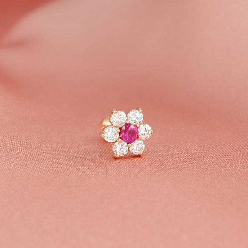 Daisy Flower Cartilage Piercing 14K Gold | Musemond