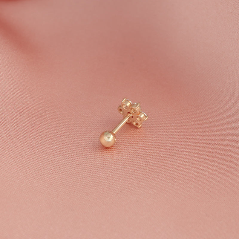 Daisy Flower Cartilage Piercing 14K Gold | Musemond