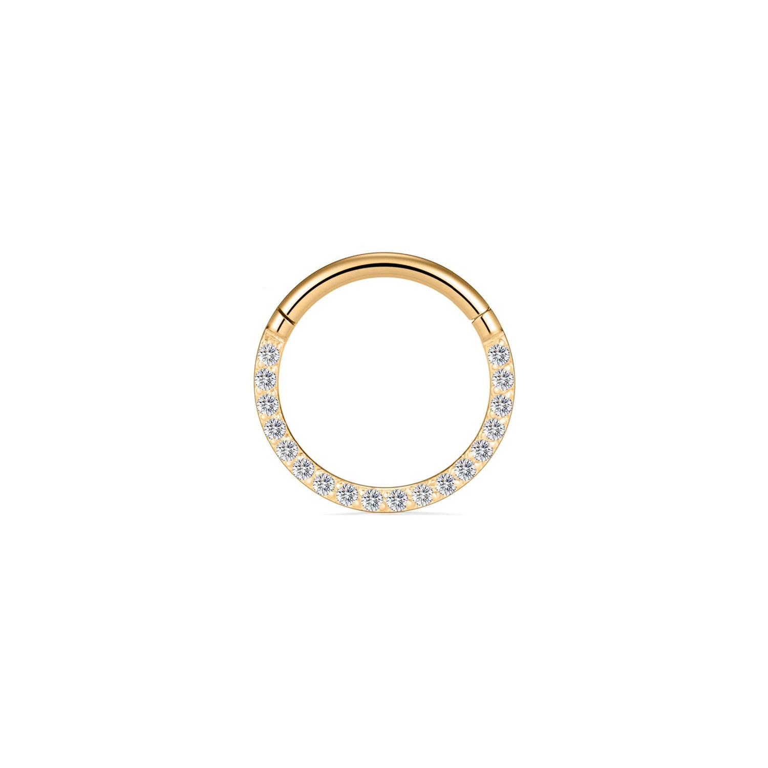 Pave Daith Clicker Ring 316L Stainless Steel | Musemond