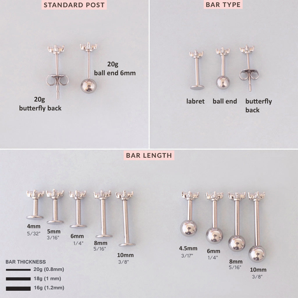 Crescent Moon Cartilage Piercing 316L Stainless Steel | Musemond