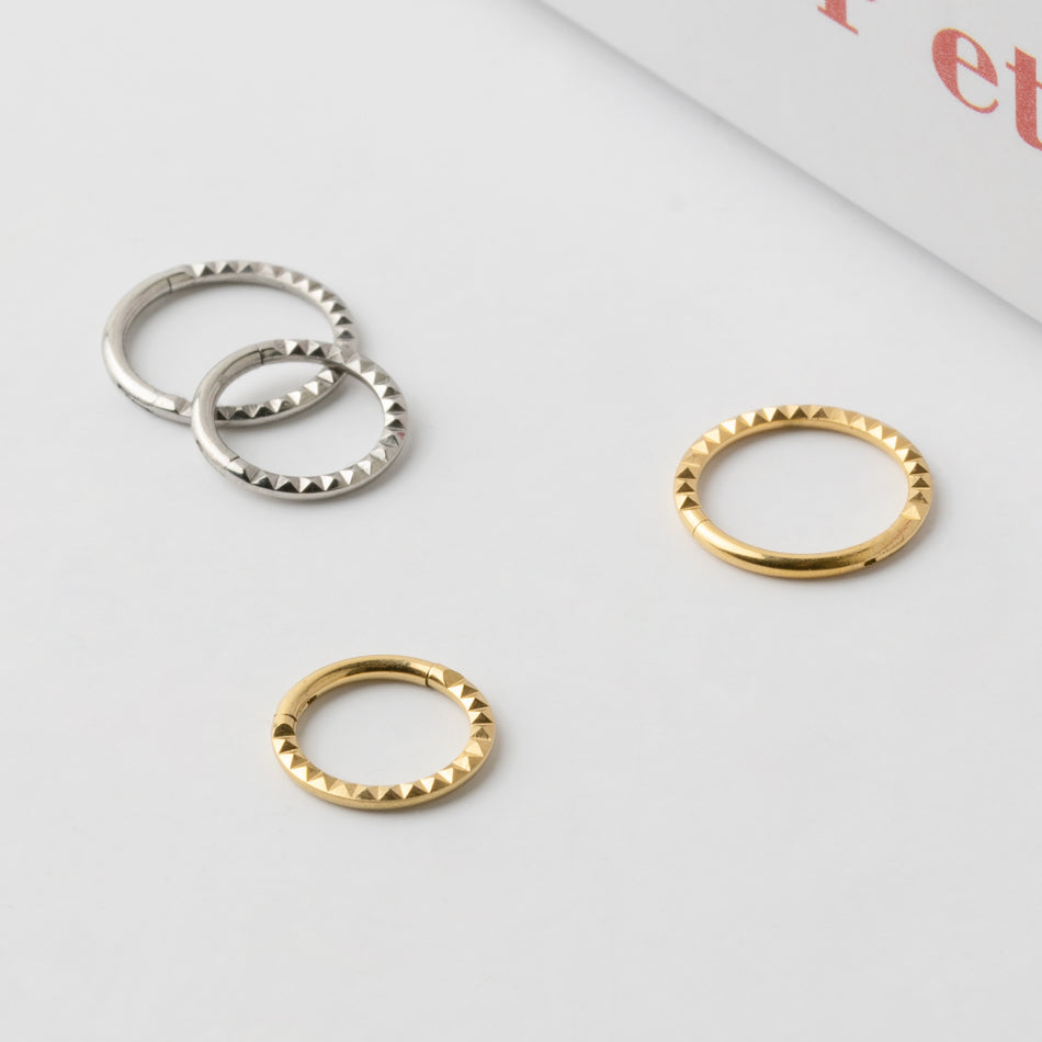 Pyramid Clicker Segment Ring 316L Stainless Steel | Musemond