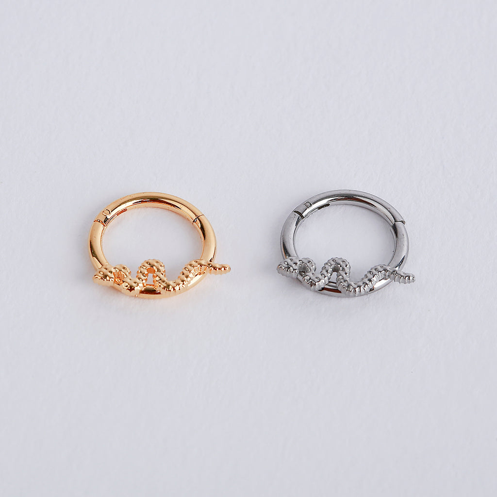 Snake Daith Ring Clicker 316L Stainless Steel | Musemond