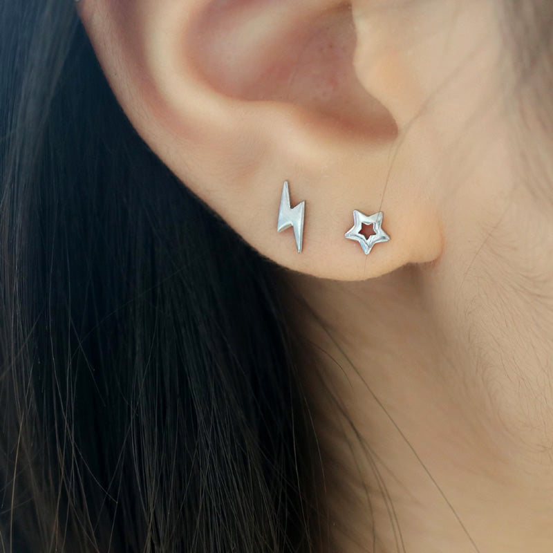 316 Stainless Steel Lightning Bolt Cartilage Piercing | Musemond