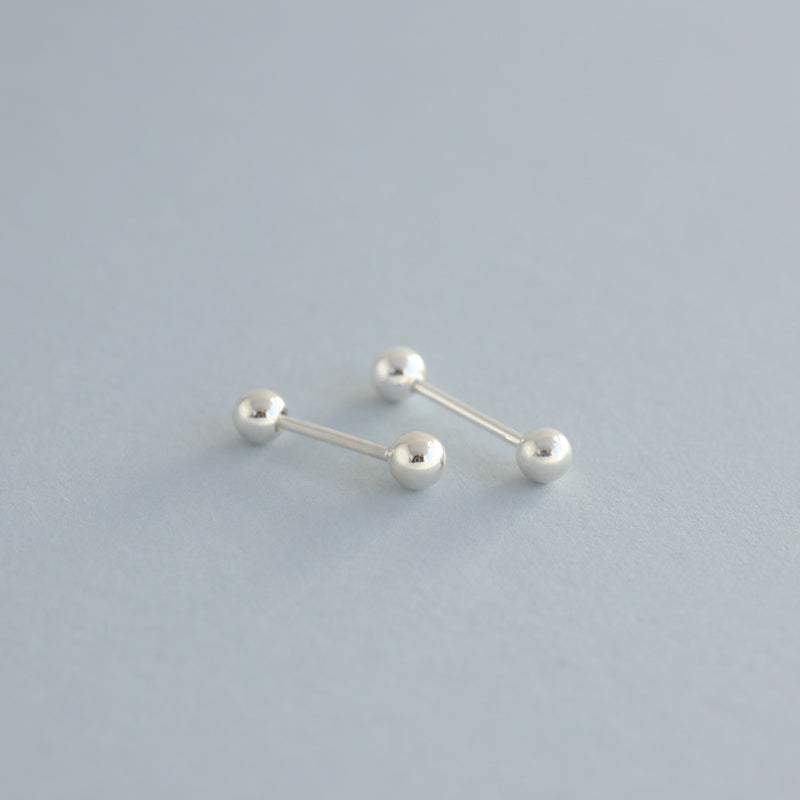 Ball Barbell Piercing 925 Sterling Silver | Musemond