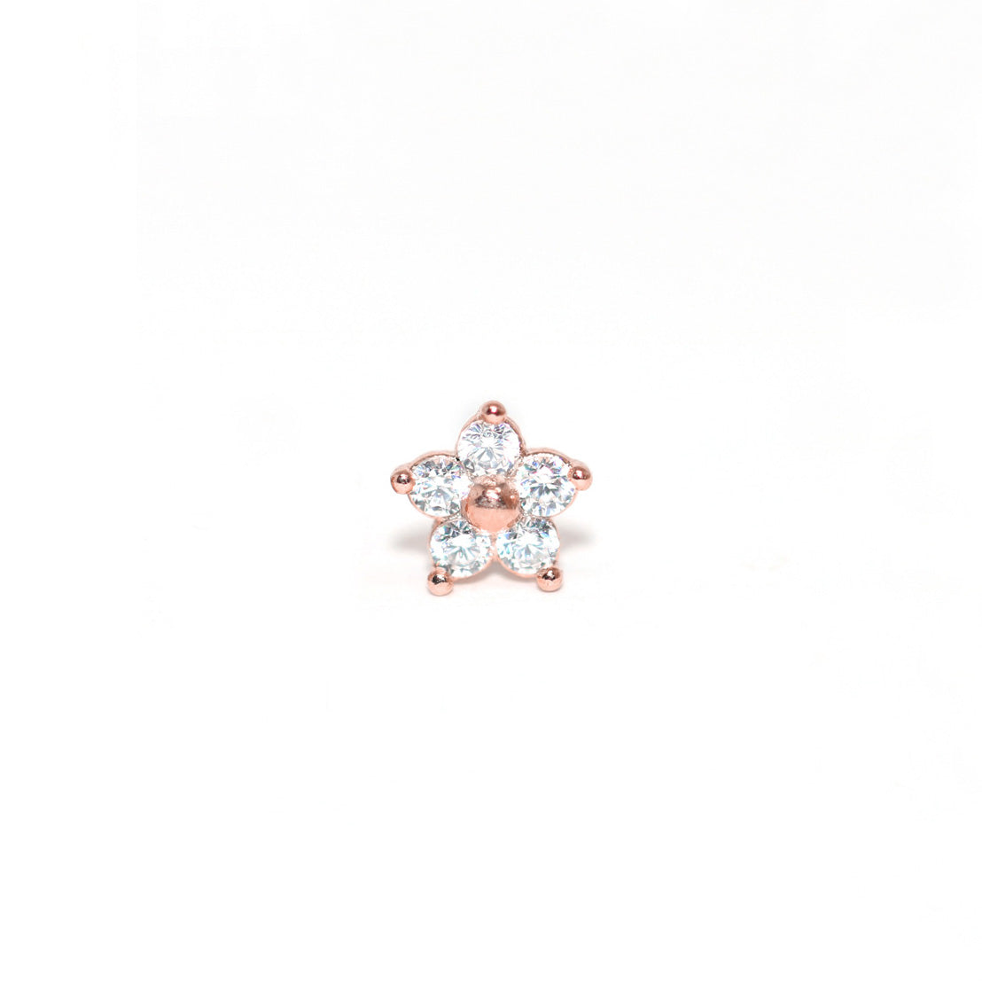 Tiny Flower Cartilage Piercing 925 Sterling Silver | Musemond
