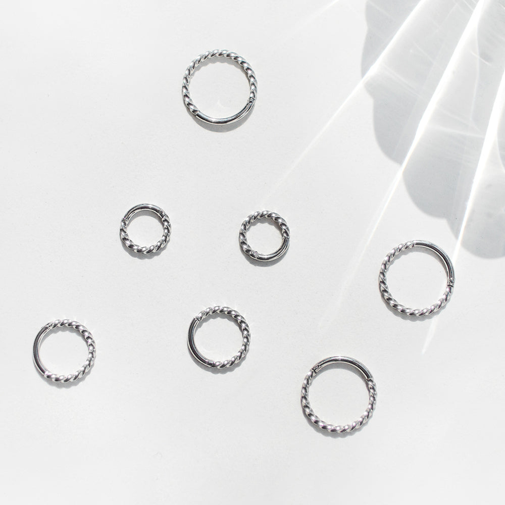 Twist Clicker Segment Ring 316L Stainless Steel | Musemond