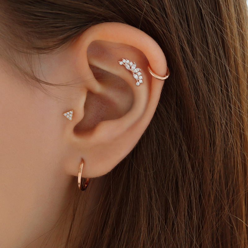 Angel Wing Cartilage Piercing 925 Sterling Silver | Musemond